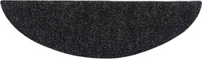 Schodové rohože samolepicí 5 ks 56 x 17 x 3 cm černé, půlkulaté 149678