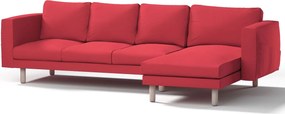 Potah na pohovku IKEA Norsborg 4-místná se šezlongem barva červená látka pletený vzor