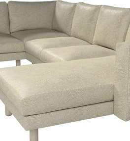 Potah na pohovku IKEA Norsborg rohová, 5-místná se šezlongem barva béžová látka lesklé, pletený vzor, vzorované