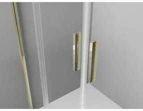 Mexen Exo, posuvné dvojité sprchové dveře 160 cm, čiré sklo, zlatá, 8152-160-000-50-00
