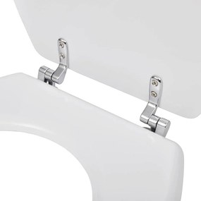 WC sedátka s víkem 2 ks MDF bílá 275907