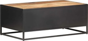 Konferenční stolek 90x50x35 cm hrubý mangovník přírodní rákos 323143