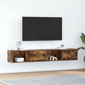 TV skříňky 2 ks Kouřový dub 80x31x25,5 cm Dřevěné konstrukce