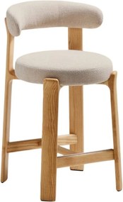 Béžová/ve světle přírodní barvě barová židle z jasanového dřeva (výška sedáku 65 cm) Granite – Kave Home