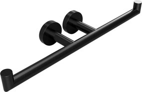 SAPHO - X-ROUND BLACK, dvojitý držák toaletního papíru, černá, XB703