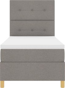 Postel s boxspringem s čelo Taupe 80 x 200 cm textil 3339578