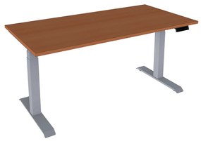 NOBL Dynamic + Elektr. nastavitelný polohovací stůl 160x80 s pamětí Dynamic + Dekor stolové desky: třešeň, Barva podnože: šedá