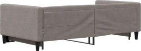 Válenda s přistýlkou taupe 100 x 200 cm textil 3196586