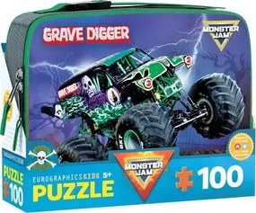 EUROGRAPHICS Puzzle ve svačinovém boxu Grave Digger Monster Jam / 100