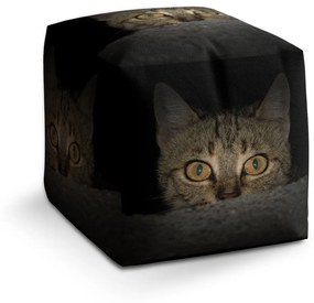 Sablio Taburet Cube Kočka: 40x40x40 cm