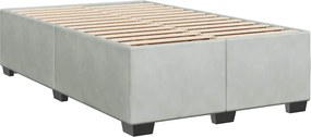 Box spring postel s matrací světle šedá 120x190 cm samet 3288552