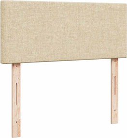 Box spring postel s matrací krémová 120x190 cm textil 3287393