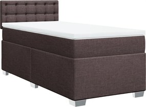 Box spring postel s matrací tmavě hnědá 90x200 cm textil 3288088