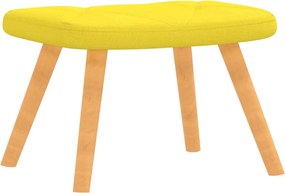 Relaxační křeslo se stoličkou hořčicově žluté textil 327541