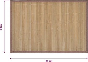 6 ks bambusových prostírání 30 x 45 cm hnědá 242108