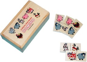 _Ostatní 1_ KRTEK DŘEVO Domino domácí Zvířátka pana Müllera Krteček sada 28 dílků 170703