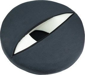 Bellatex Sedák anatomický z Líné - Visco pěny Šedá 40 cm, (průměr), výška 10 cm, uprostřed 10 cm otvor
