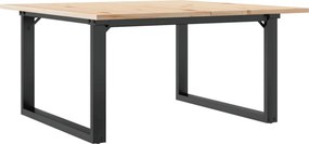 Konferenční stolek s O rámem 80x80x45 cm borové dřevo a ocel 3282663