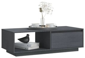 Konferenční stolek šedý 110 x 50 x 33,5 cm masivní borovice - Default Title