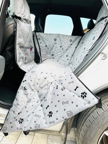 Ochranný potah do auta 2/3 sedadla šedý vzor Typ: Umístění za spulojezdcem