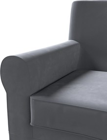 Potah na křeslo IKEA Ektorp Jennylund barva šedá látka lesklé, sametová