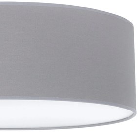 Stropní svítidlo Gaja, 1x šedé textilní stínítko, (bílé plexisklo), (fi 50cm)