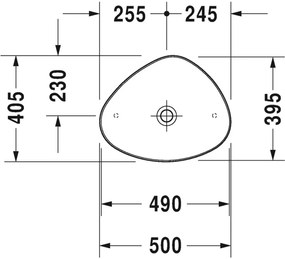 Duravit Cape Code - Umyvadlová mísa, 50x40,5 cm, bílá 233950000