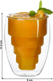 Termo sklenice, set 2 ks, 250 ml, HOTCOLD TYP 17