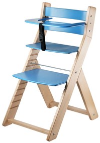 WOOD PARTNER Rostoucí židle ergonomická  LUCA LAK/MODRÁ