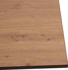 Jídelní stůl, dub artisan/černá, 160x80x75 cm, NALAK TYP 3