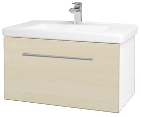 Dřevojas Koupelnová skříň BIG INN SZZ 80 Varianta: N01 Bílá lesk / Úchytka T03 / D02 Bříza