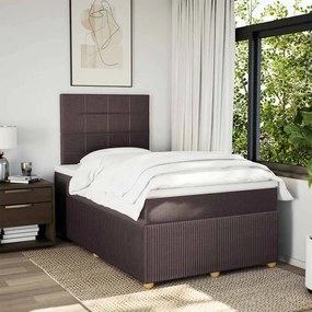 Box spring postel s matrací tmavě hnědá 120x200 cm textil 3292026