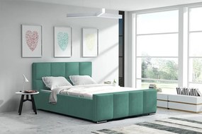 Eka Čalouněná postel Passion - Kronos 120x200 cm Barva látky: Mintová (Kronos 26), Úložný prostor: Bez úložného prostoru