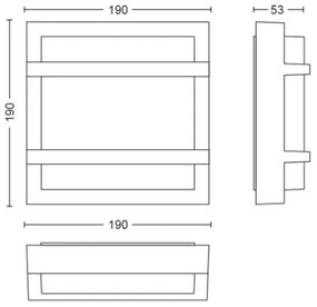 Nástěnné LED svítidlo Philips Petronia 17394/93/P0 12W 2700K teplá bílá IP44