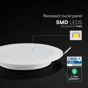 LED Solution Bílý vestavný LED panel kulatý 170mm 12W CCT Economy+ 78616