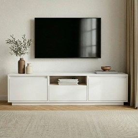 Bílý TV stolek 160x42x30 cm Sentinel – Kalune Design