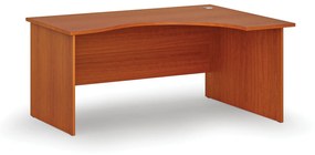 Ergonomický kancelářský pracovní stůl PRIMO WOOD, 1600 x 1200 mm, pravý, třešeň