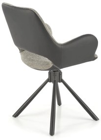 HALMAR K494 židle šedá/černá