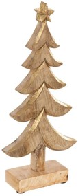 Přírodní dřevěný vánoční stromek s patinou Tree Mango - 14*5*31cm
