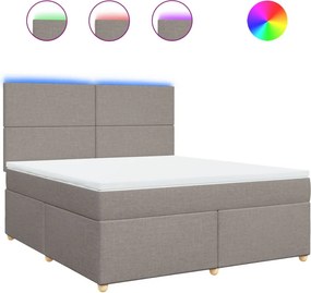 Box spring postel s matrací taupe 180x200 cm textil 3293656
