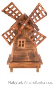zahradní dekorace, dřevěný větrný mlýn pacyg MO133