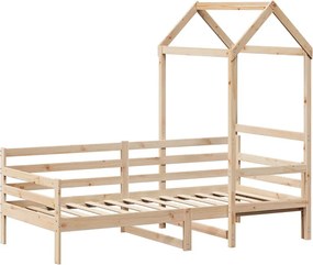 Válenda se střechou 80 x 200 cm masivní borové dřevo 3282200