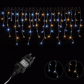 VOLTRONIC® 67396 Vánoční světelný déšť - 5 m, 200 LED, teple/studeně bílý