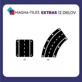 MAGNA-TILES Magnetická stavebnice Xtras Roads / 12 dílků