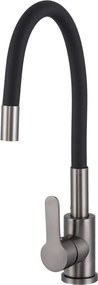 Gamma Flex 2000, stojánková dřezová baterie s flexibilním ramenem, černá-grafitová, GMA-BFX-2000GM