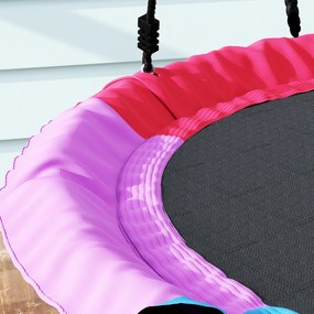 Hnízdní houpačka Výškově nastavitelná závěsná houpačka do 300 kg s nastavitelnými lany 100 x 100 x 180 cm Vícebarevné provedení