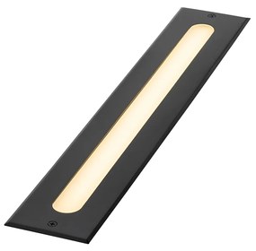 Moderní bodové světlo do země černé 50 cm vč. LED IP65 - Eline