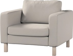 Potah na křeslo IKEA Karlstad, krátký barva béžová látka pletený vzor