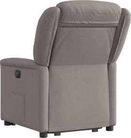 Elektrické zvedací polohovací křeslo taupe textil 3303221