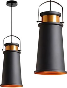 Toolight, Stropní svítidlo ASTI-A Black/Gold, černá - zlatá, OSW-00178